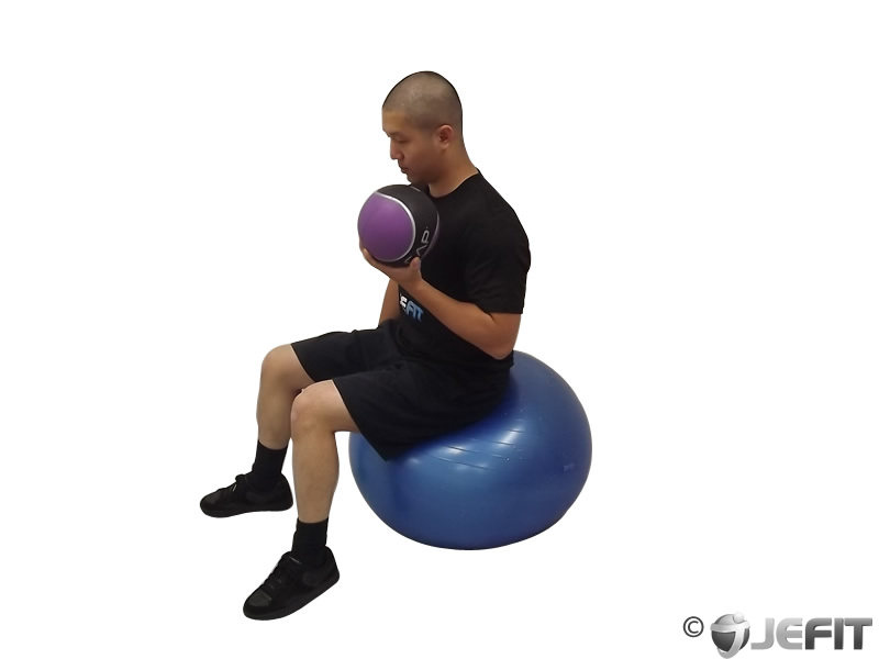 Medicine Ball Biceps Curl on Exercise Ball - Exercise Database | Jefit ... Medicine Ball Biceps Curl on Exercise Ball - Exercise Database | Jefit ...