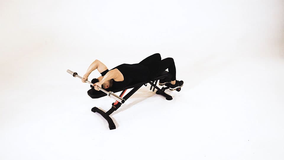 Barbell Tricep Extension (Supine) - JEFIT