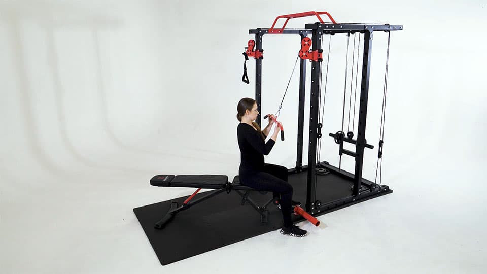 Machine Reverse Lat Pulldown (Close Grip) - JEFIT